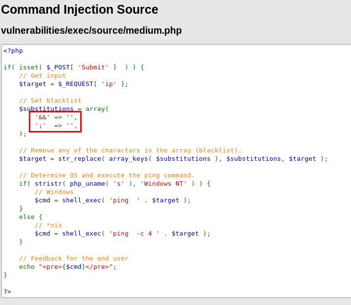 Command Injection #DVWA