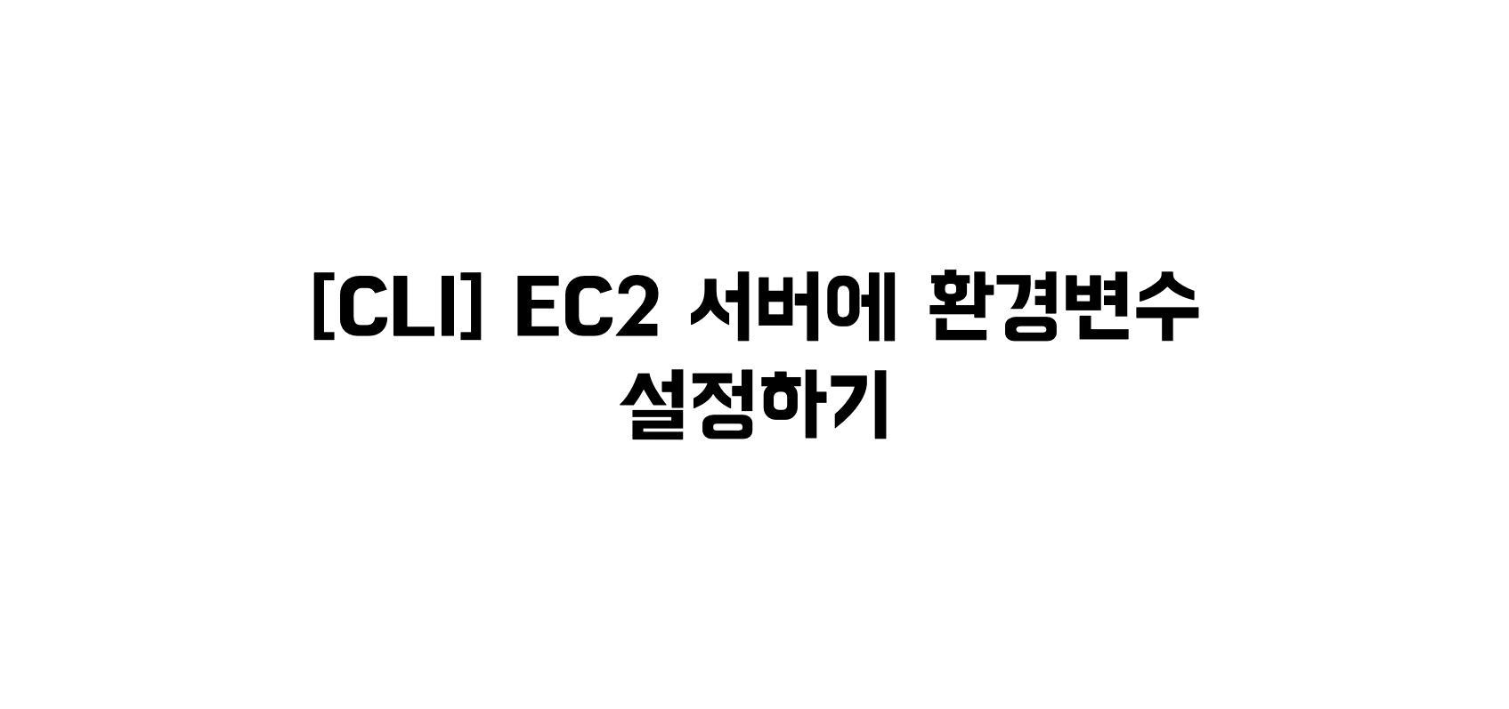 [CLI] EC2 서버에 환경변수 설정하기
