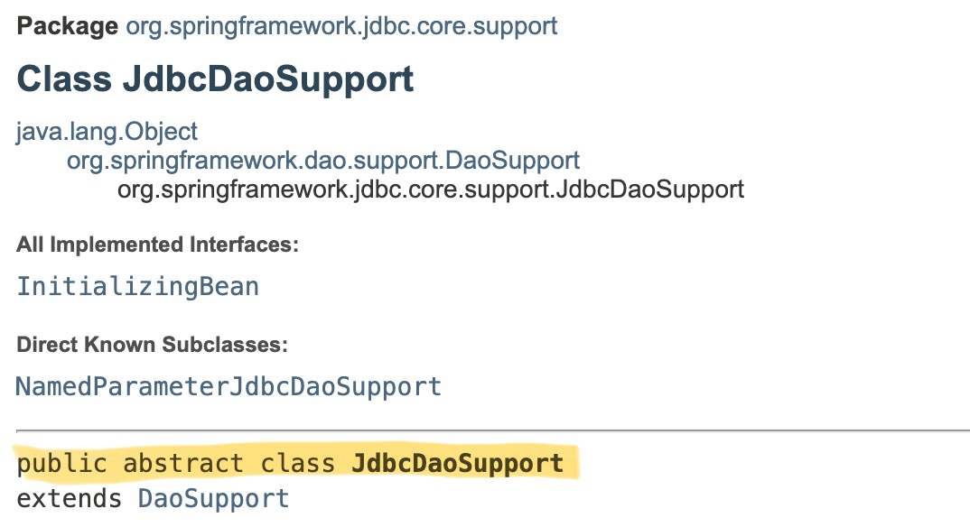 [Spring] JdbcDaoSupport 클래스