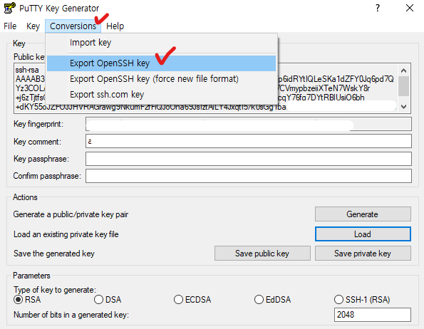 [AWS] 키 페어 ppk To pem 파일 변환하기