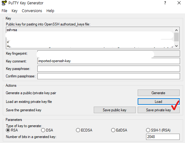 [AWS] 키 페어 ppk To pem 파일 변환하기