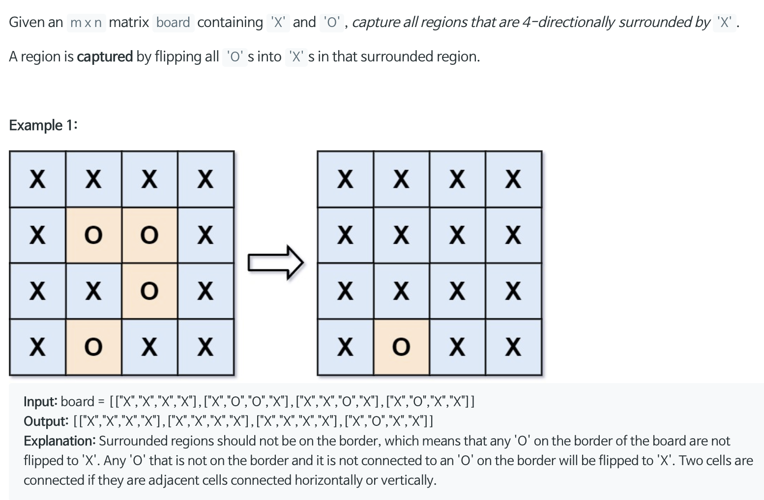 [leet130] DFS를 시작할 지점을 줄여보자