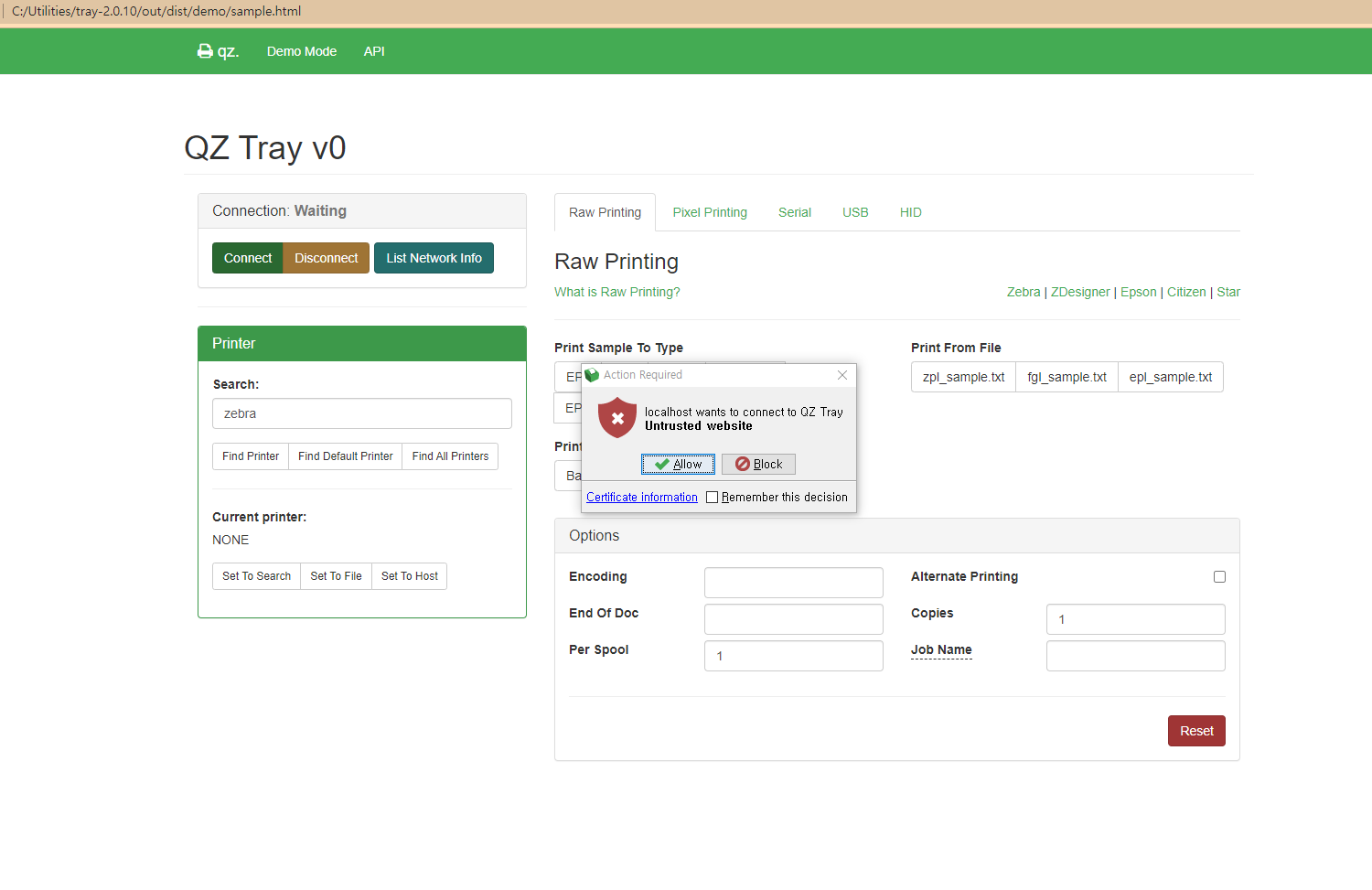 QZ Tray: 증명서 셀프 발급 (Self Signed Certificate)