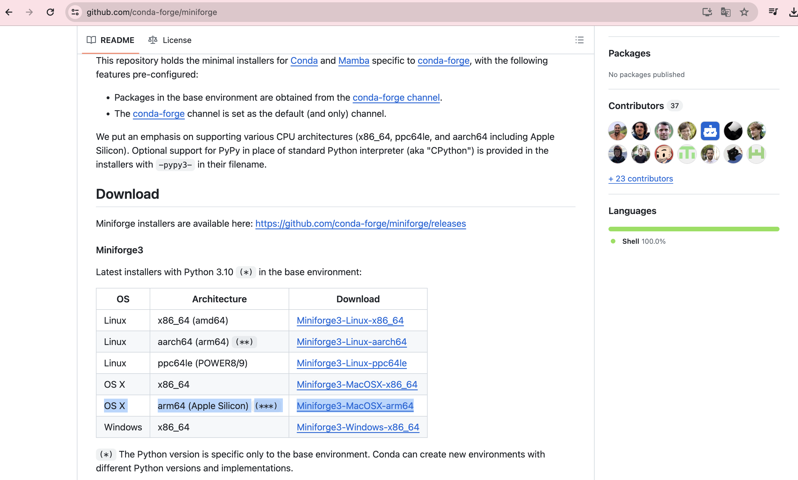 [M1 Setting] 미니포지 설치(miniforge3 Download)를 위한 여정