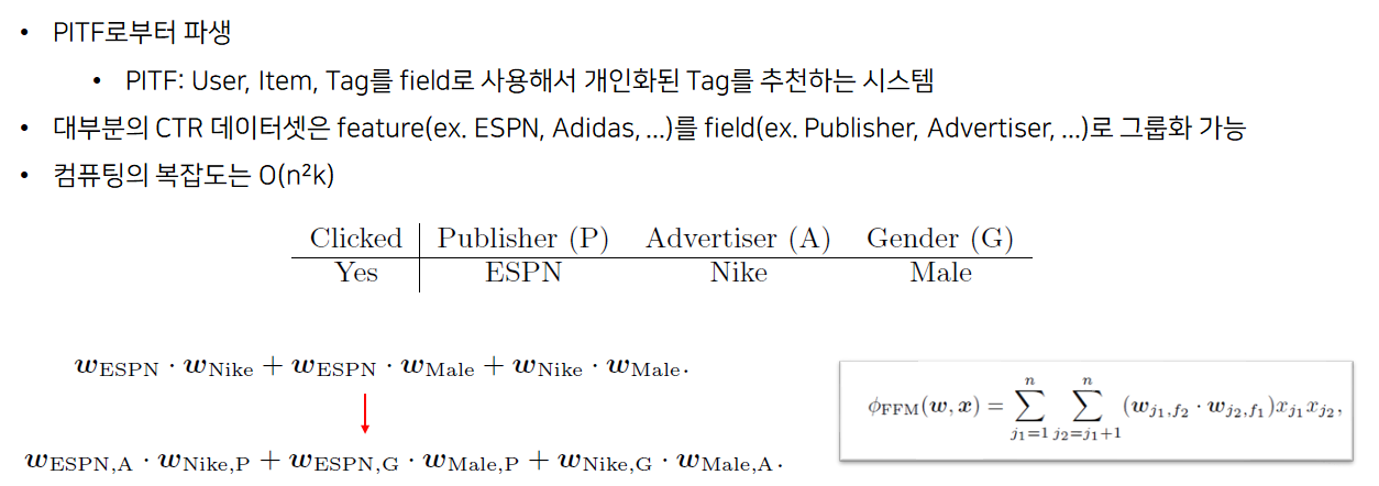 [paper Review] Field Aware Factorization Machines For Ctr Prediction