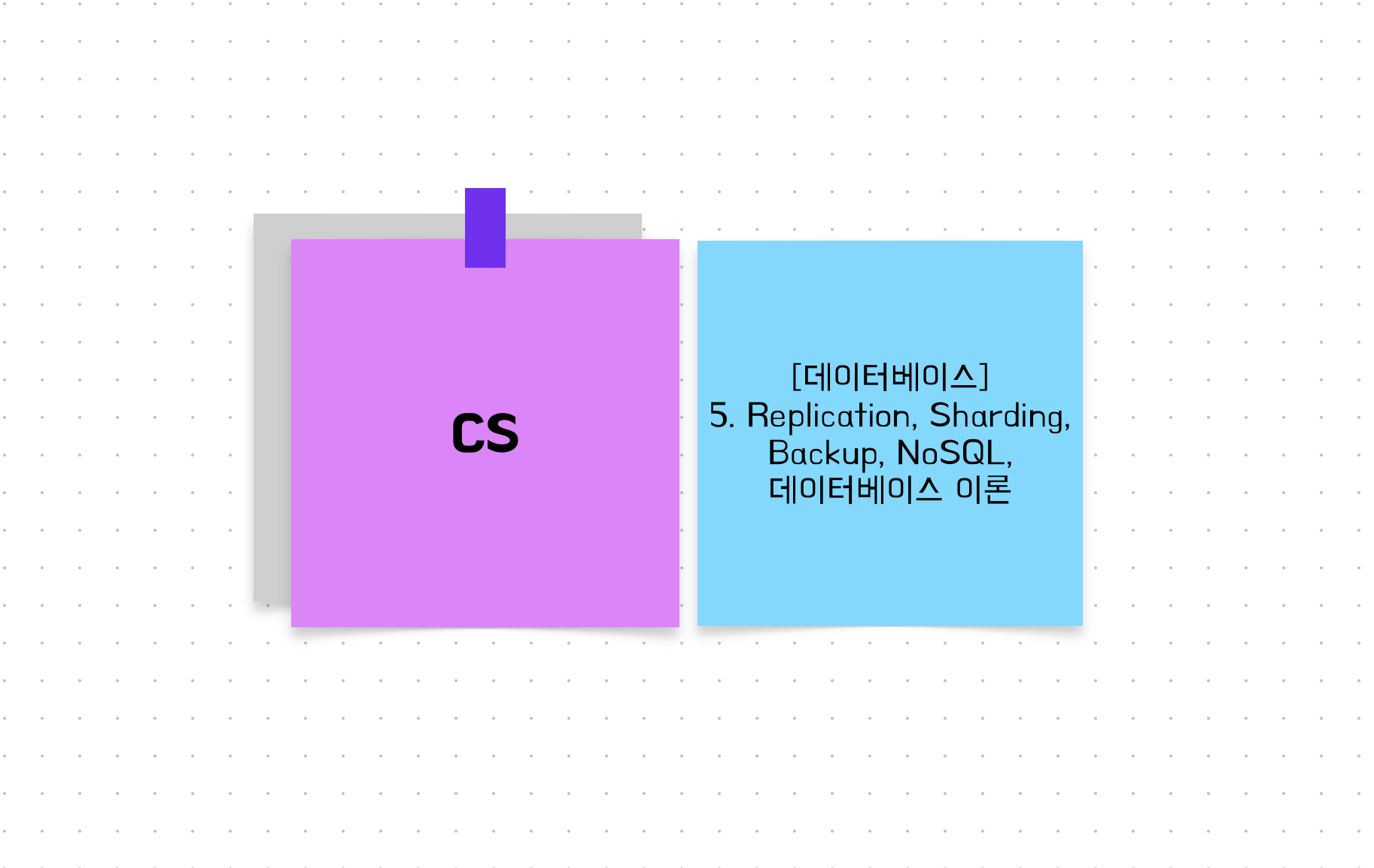 [데이터베이스] 5. Replication, Sharding, Backup, NoSQL, 데이터베이스 이론