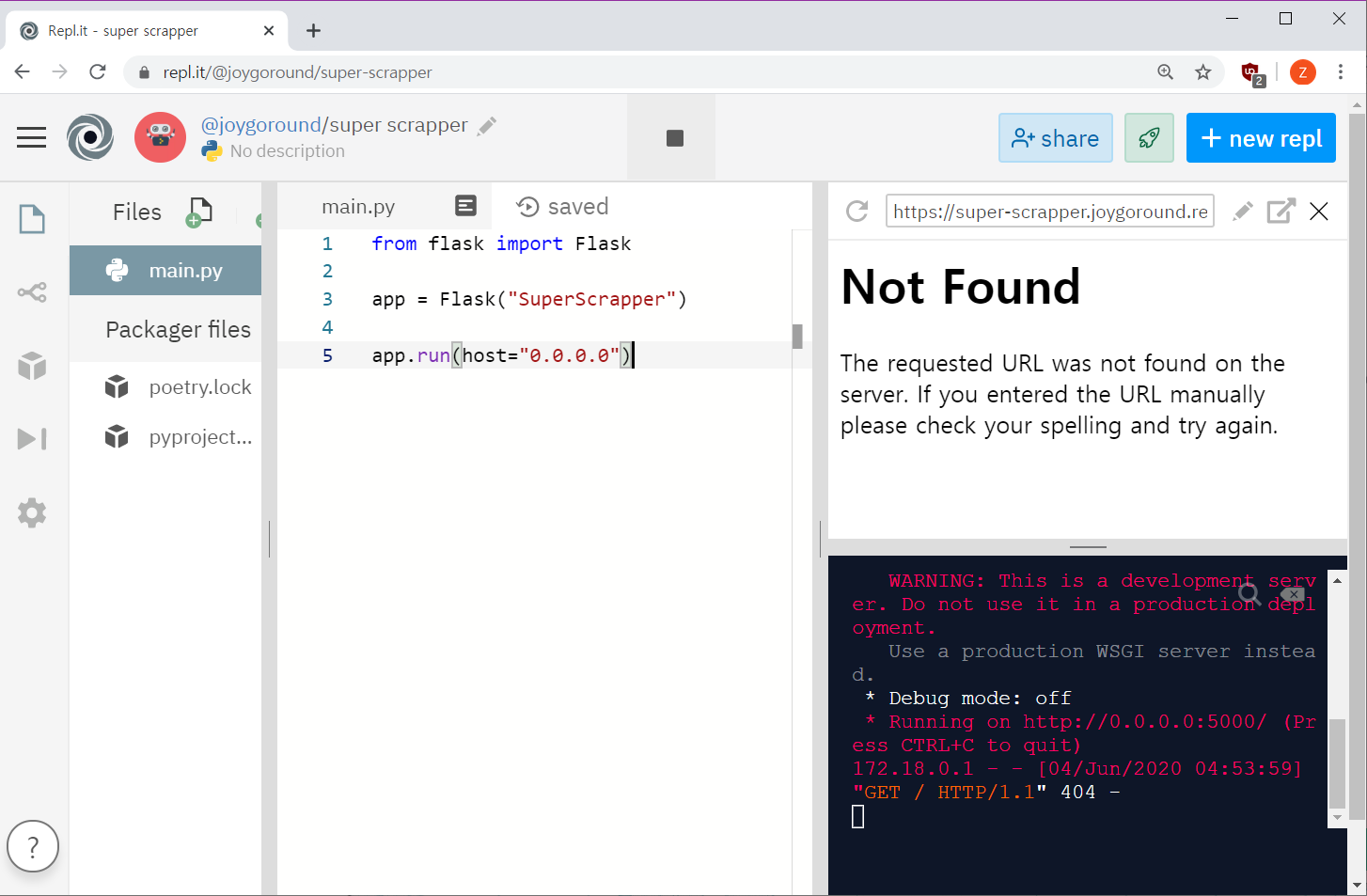 [python+Flask] Job scrapper