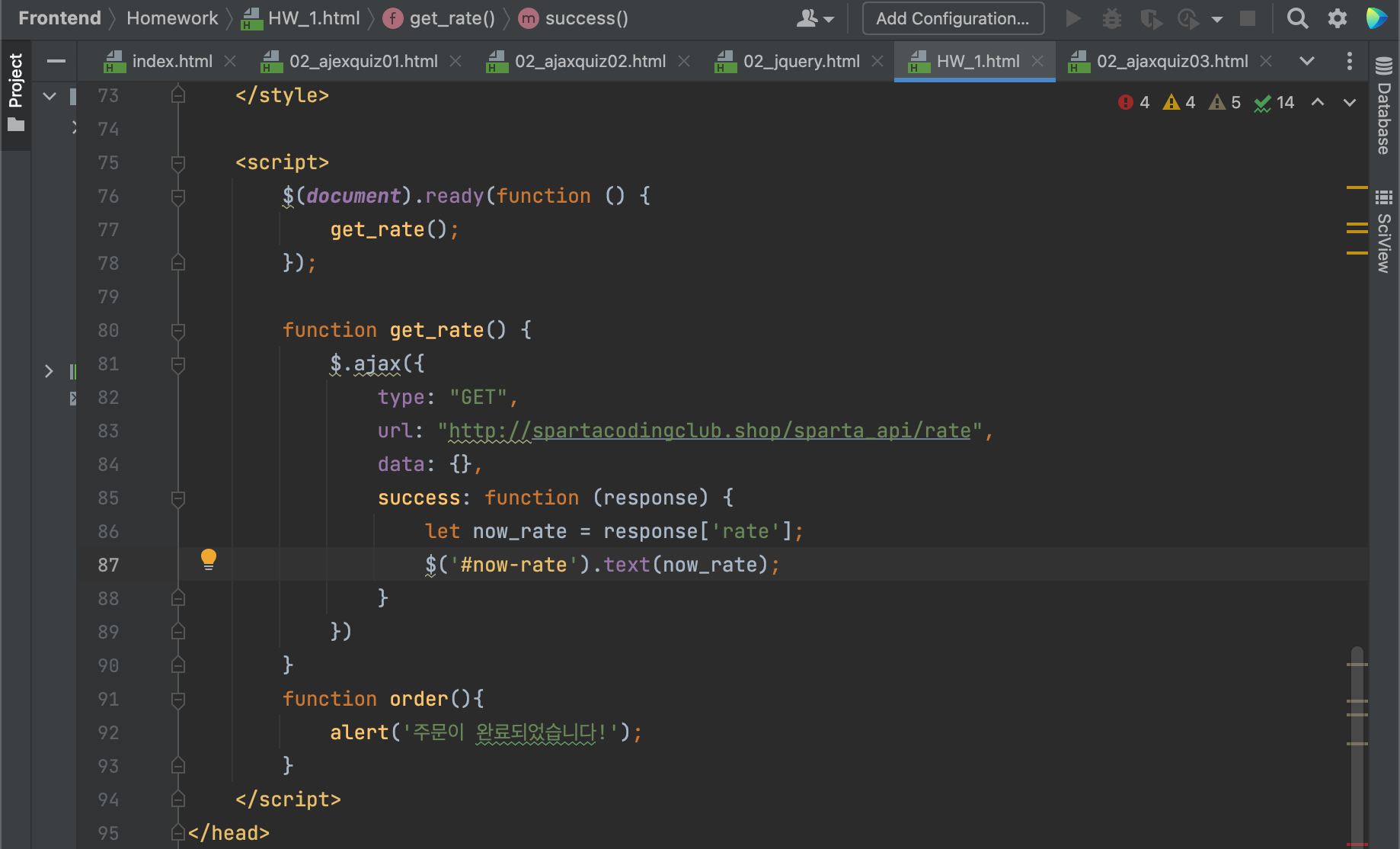 [SPARTA CODING] Web Development - Week 2 HW