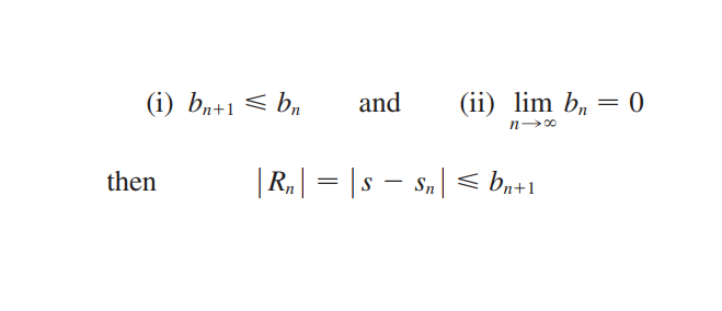 Calculus : Alternating Series, Ratio/Root Test