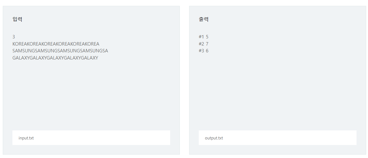 [SWEA][Python] 2007. 패턴 마디의 길이 [D2]