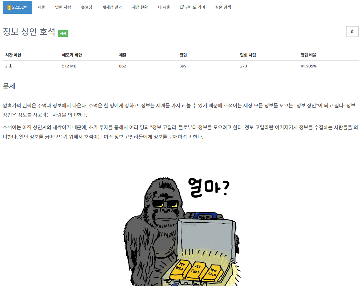 [BOJ]백준#22252 Gold 5 정보상인호석💾💽(Python, 파이썬)