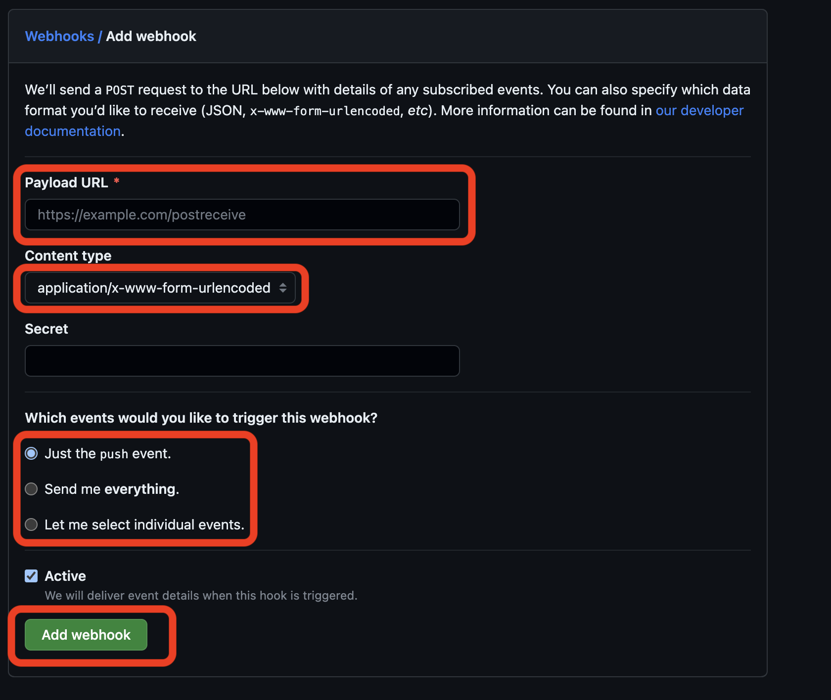 Discord-Github Web hook 걸어두기