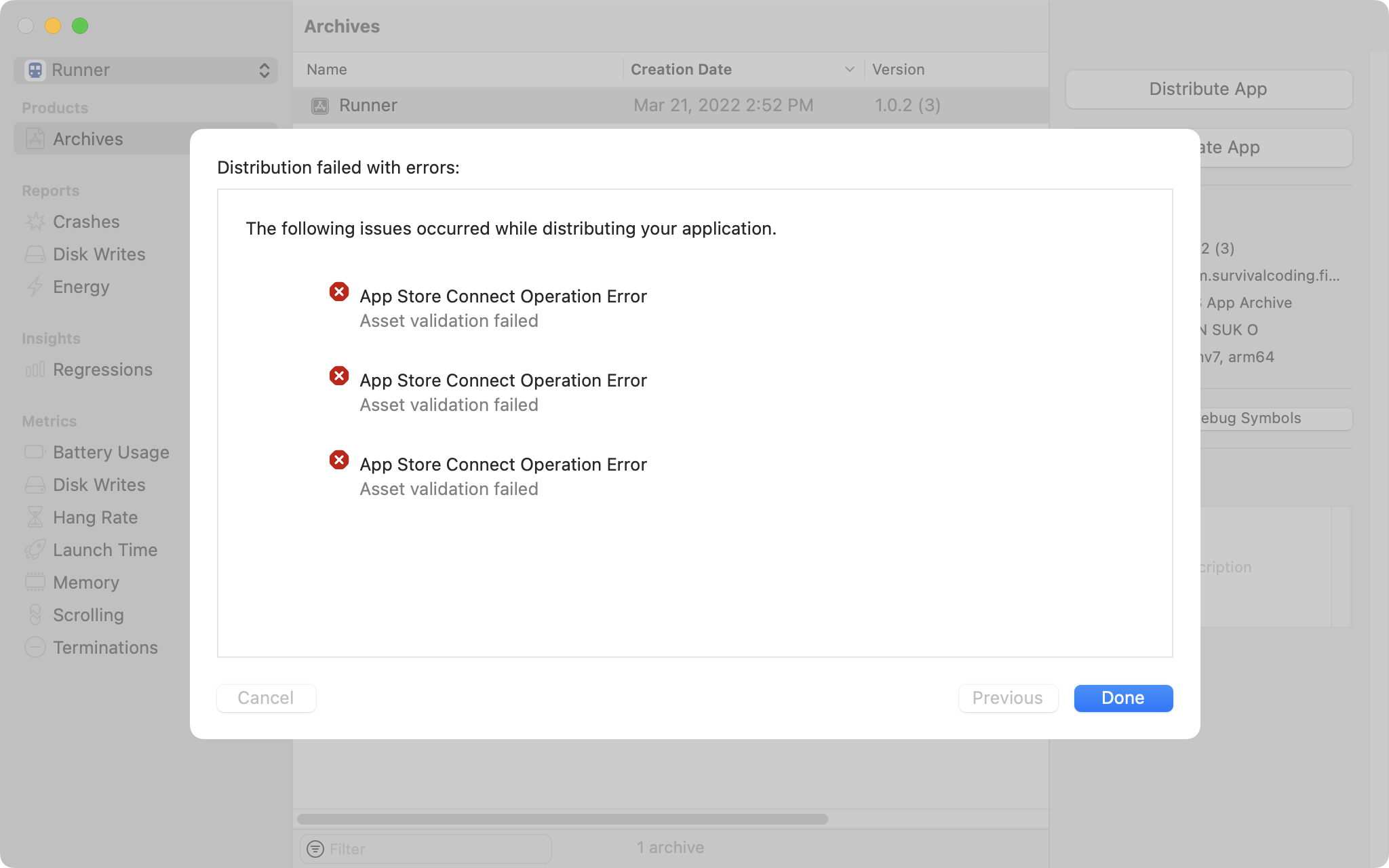 [ios] 배포 과정 validation 실패