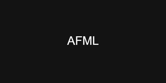 Advances in Financial Machine Learning(AFML) 소개