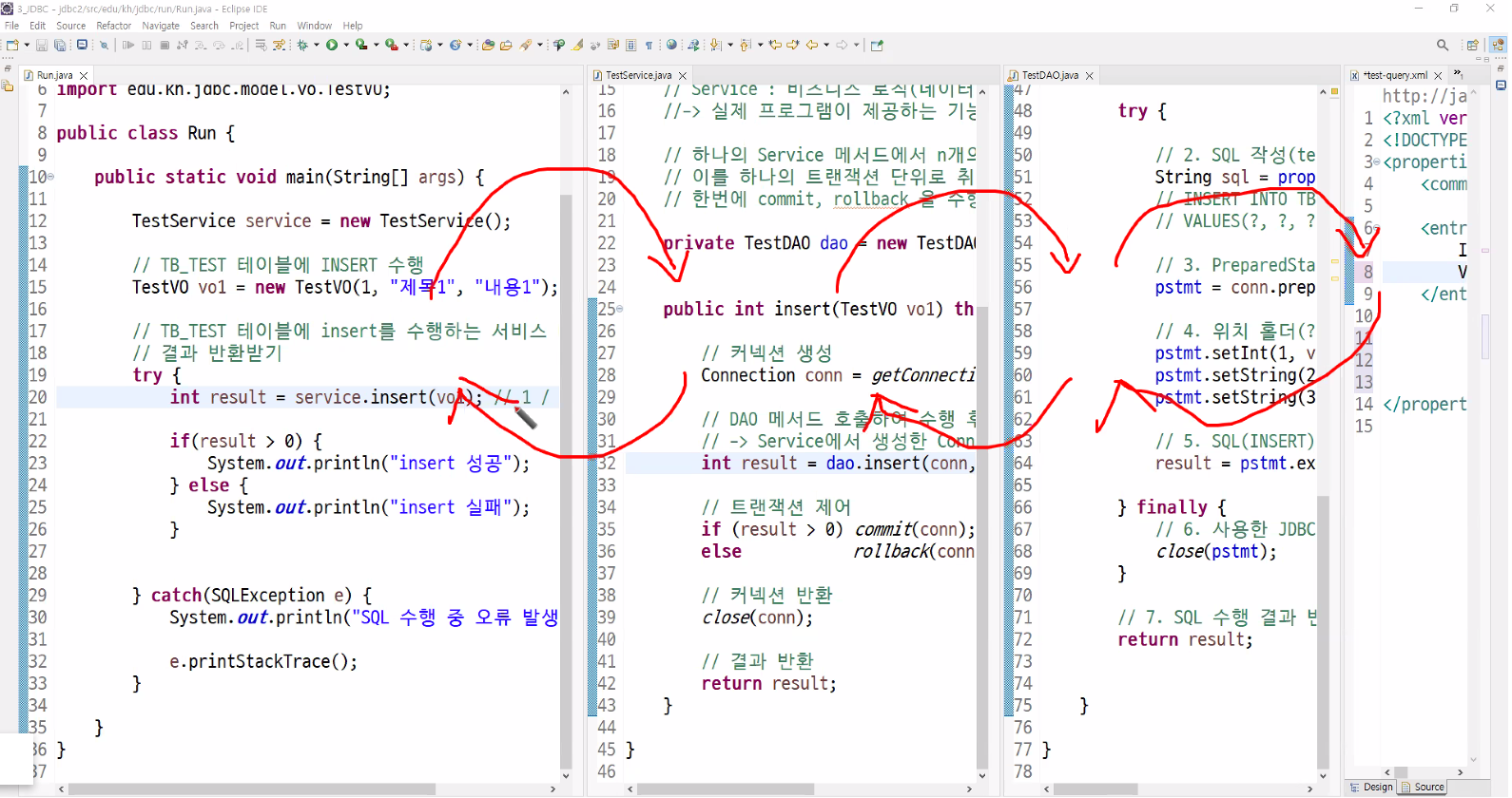 TIL_25 JDBC 2일차 - DB내용 List에 저장후 입력받은값에 따라 출력하기, xml파일 및 JDBCTemplate, JDBC insert 등