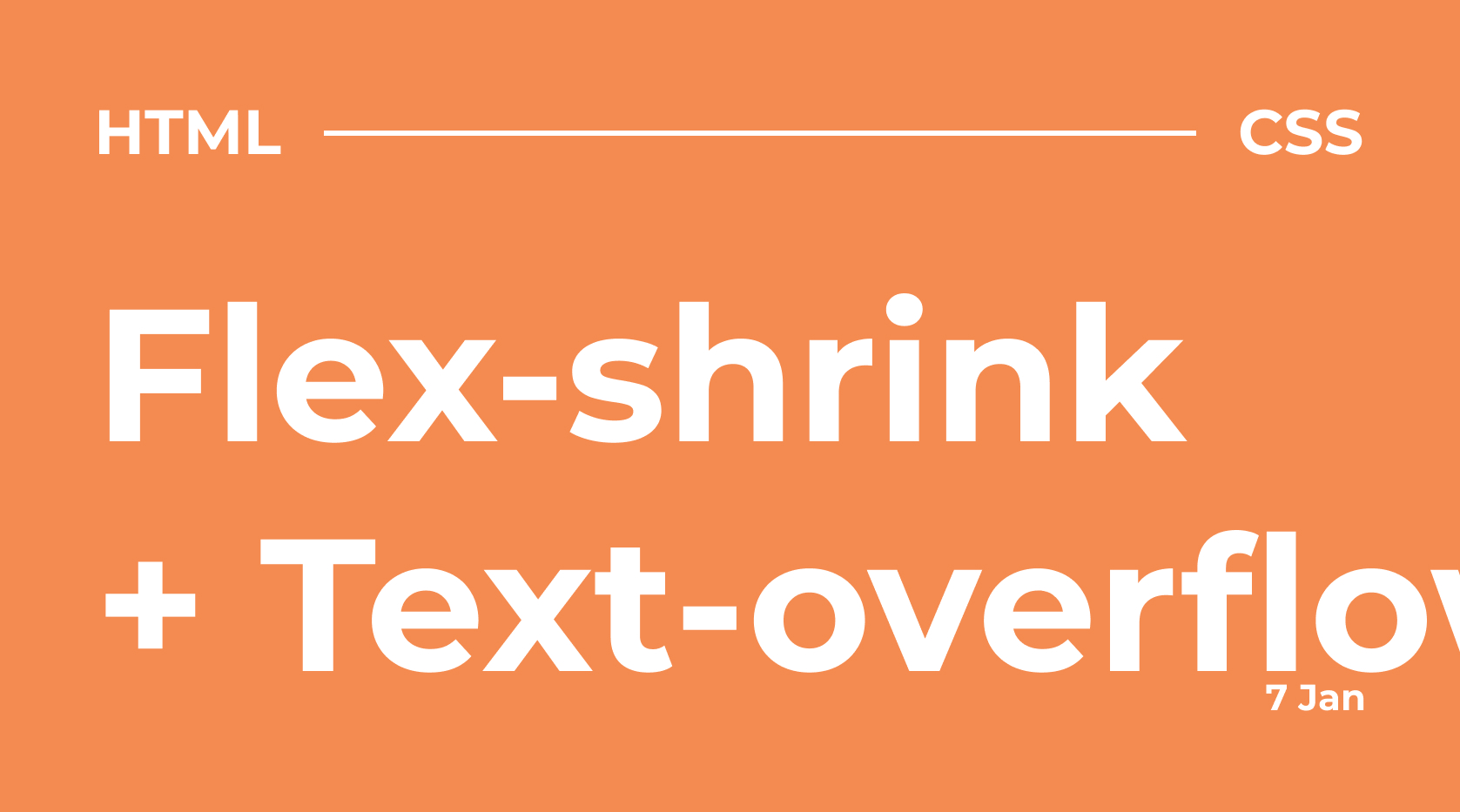 CSS : flex-shrink와 text-overflow