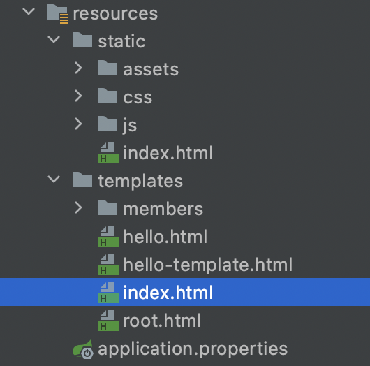 springboot에서 html 템플릿 적용법