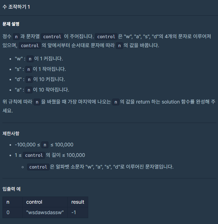 프로그래머스 코딩테스트 기초 수 조작하기 1 Java