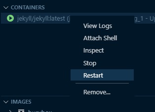 visual studio code에서 docker로 jekyll 블로그 로컬 환경 만들기