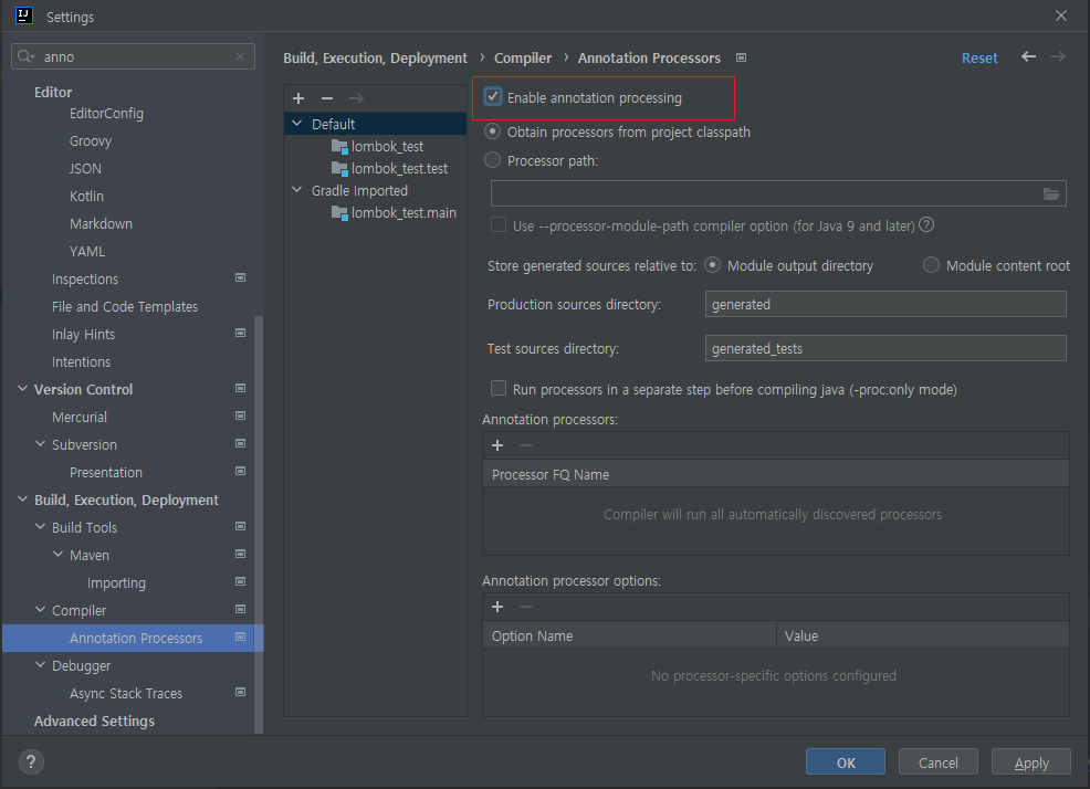 IntelliJ에서 Lombok 셋팅