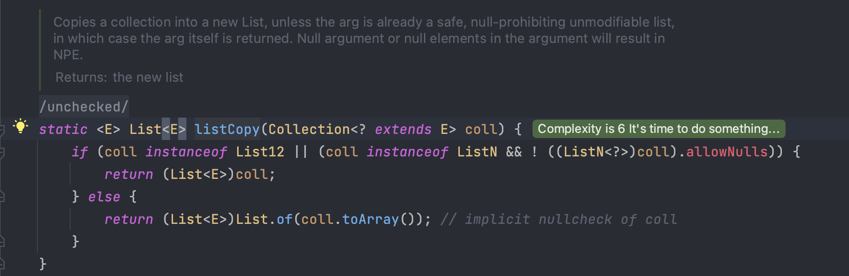 UnmodifiableList vs. ImmutableList(of, copyOf)