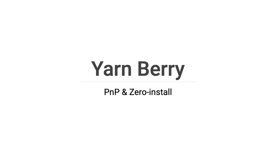 Yarn Berry yarn-berry