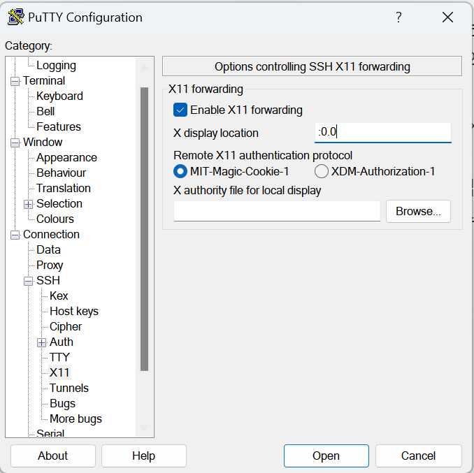 putty와 Xming을 이용한 X11 Forwarding putty와 Xming을 이용한 X11 Forwarding