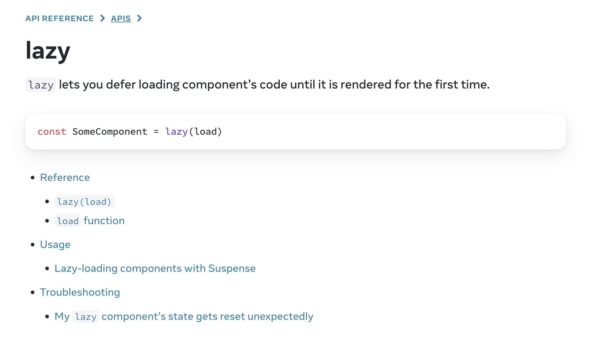 React.lazy with import()