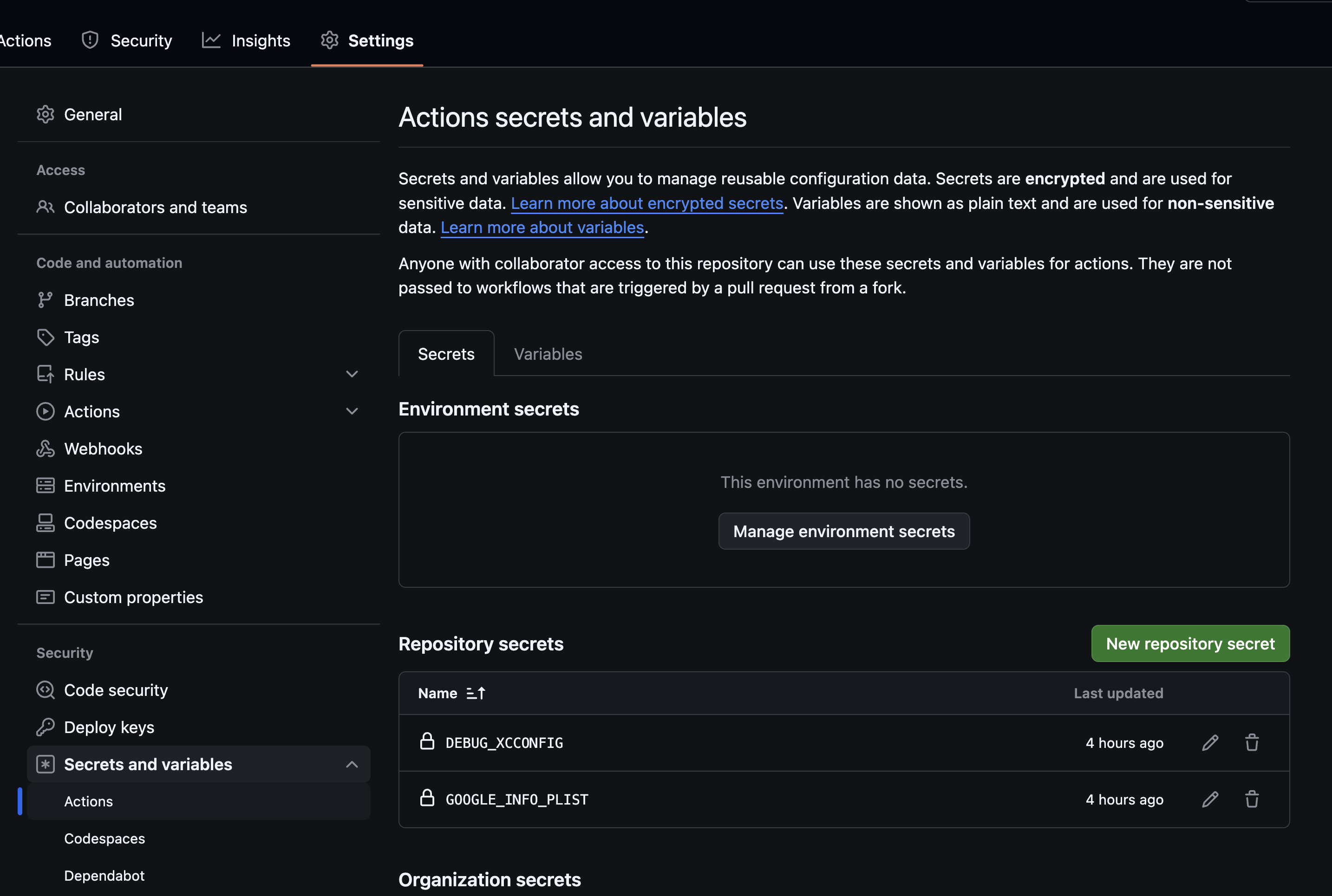 [iOS] Github Action 빌드 자동화 (feat. Github Secrets)