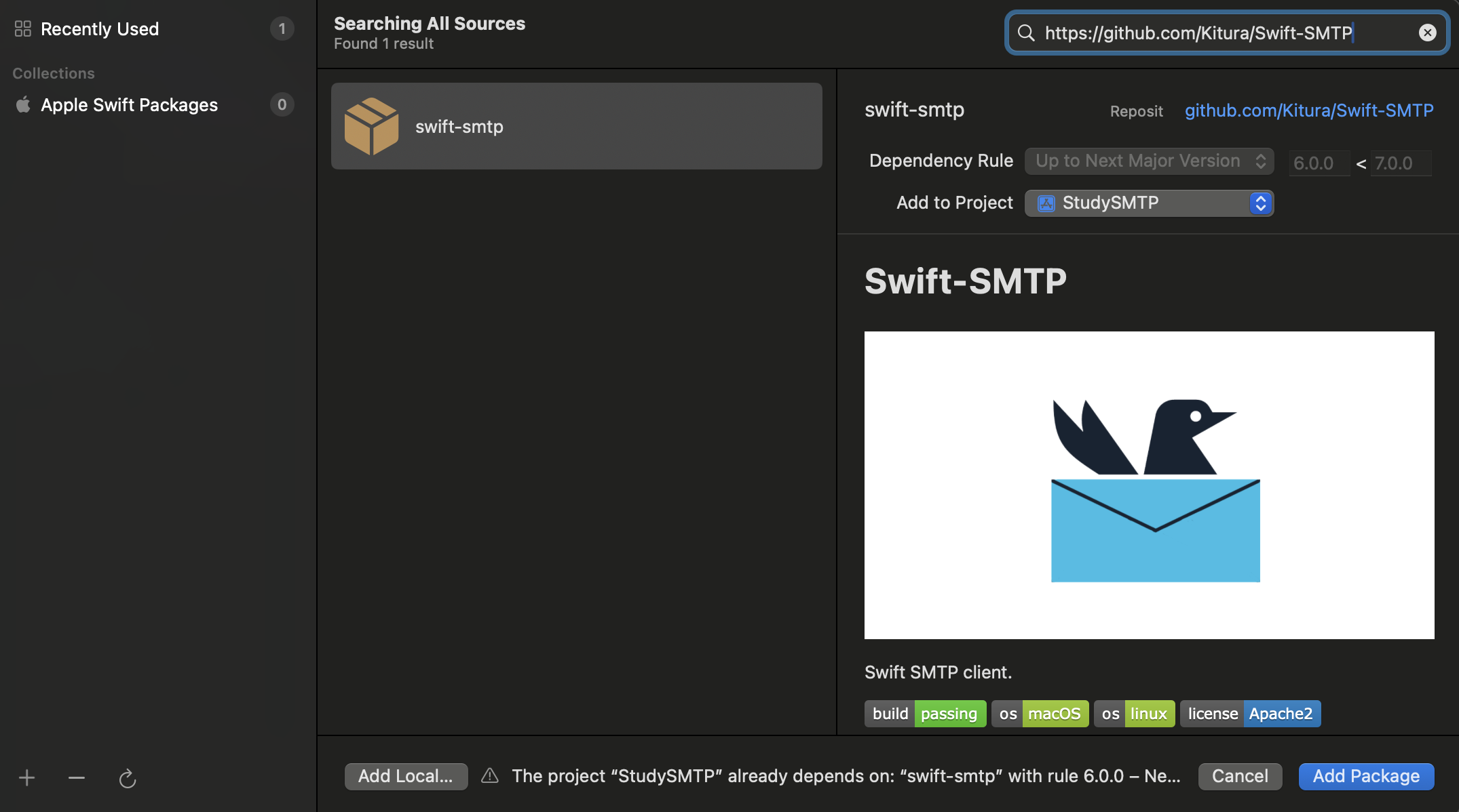 Swift - SMTP