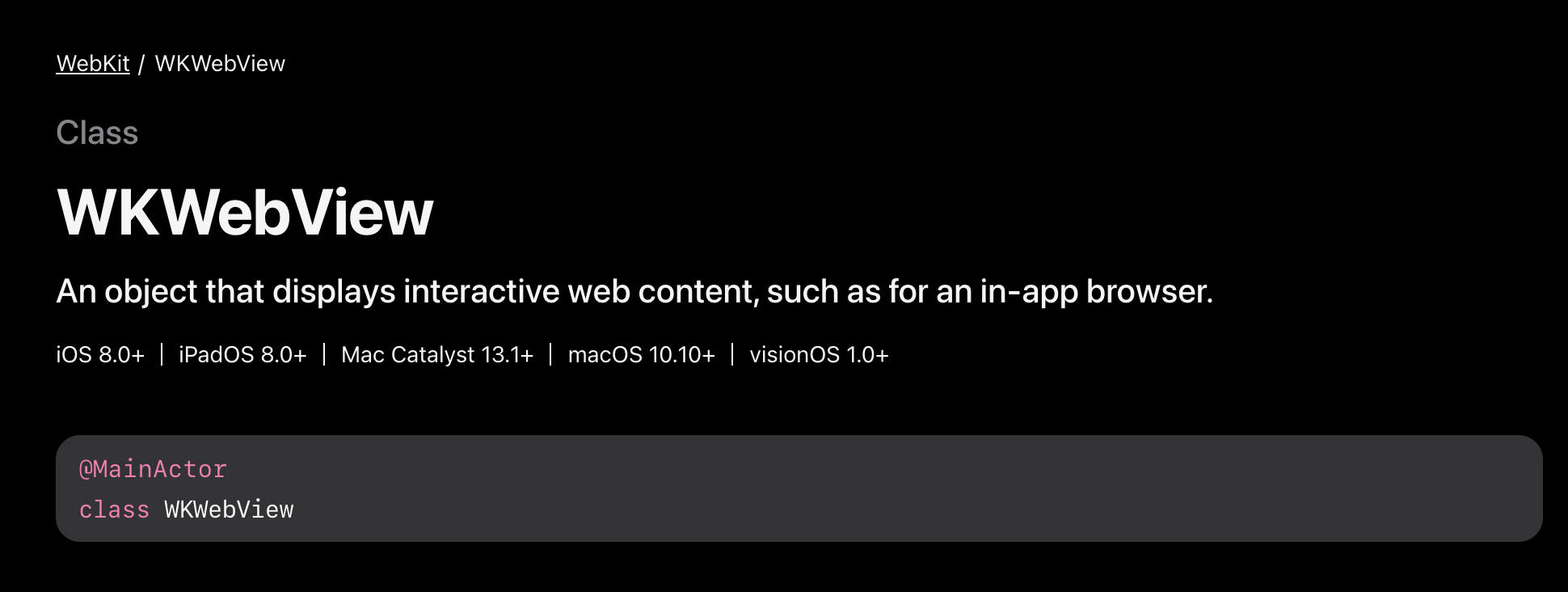 Swift - WKWebView(1)