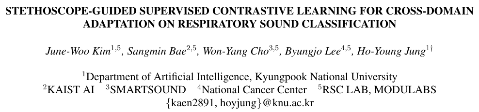 Paper Review - STETHOSCOPE-GUIDED SUPERVISED CONTRASTIVE LEARNING FOR ...