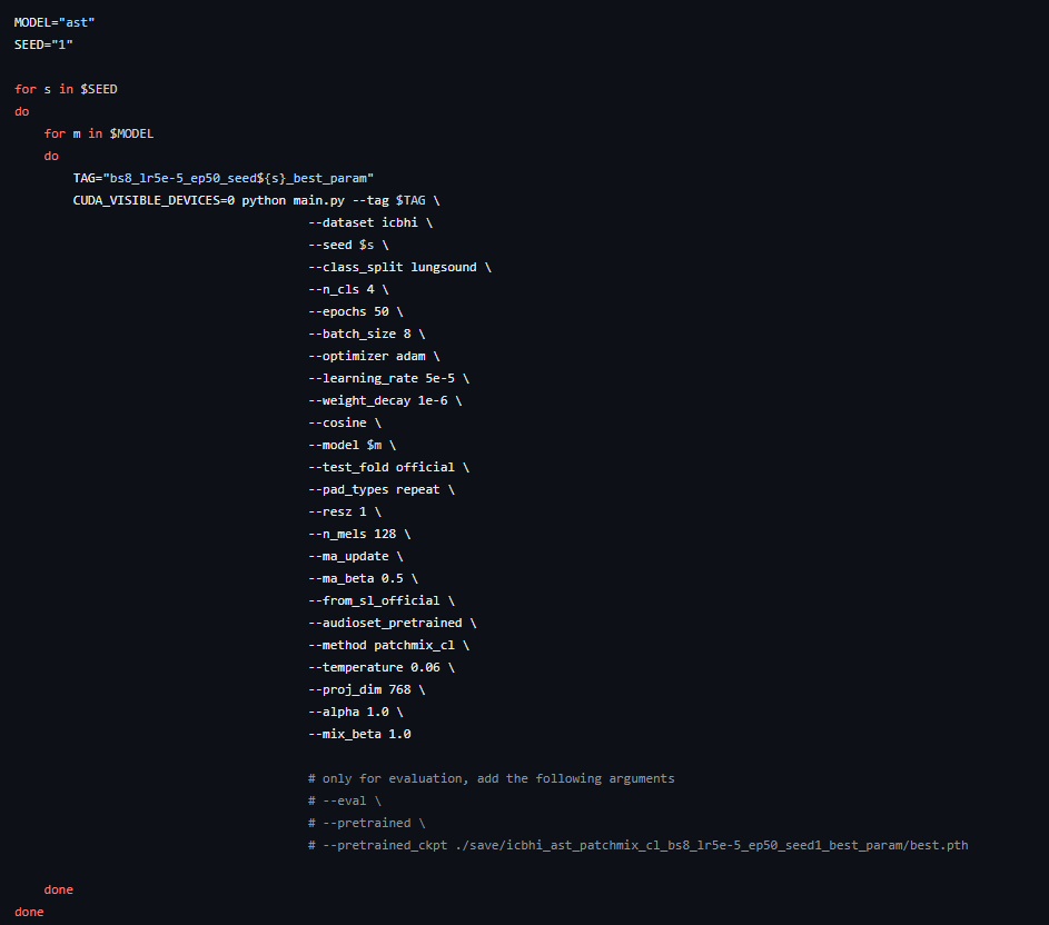 코드 해석 - Patch-Mix Contrastive Learning with Audio Spectrogram Transformer on Respiratory Sound ...