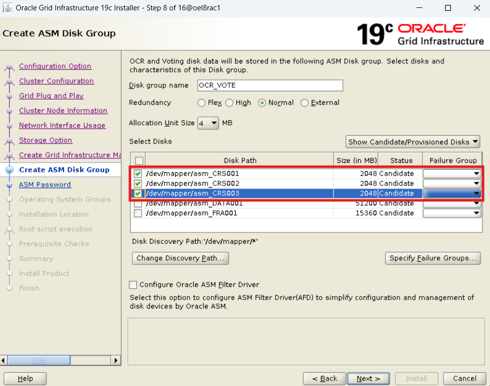 Grid Infrastructure 설치