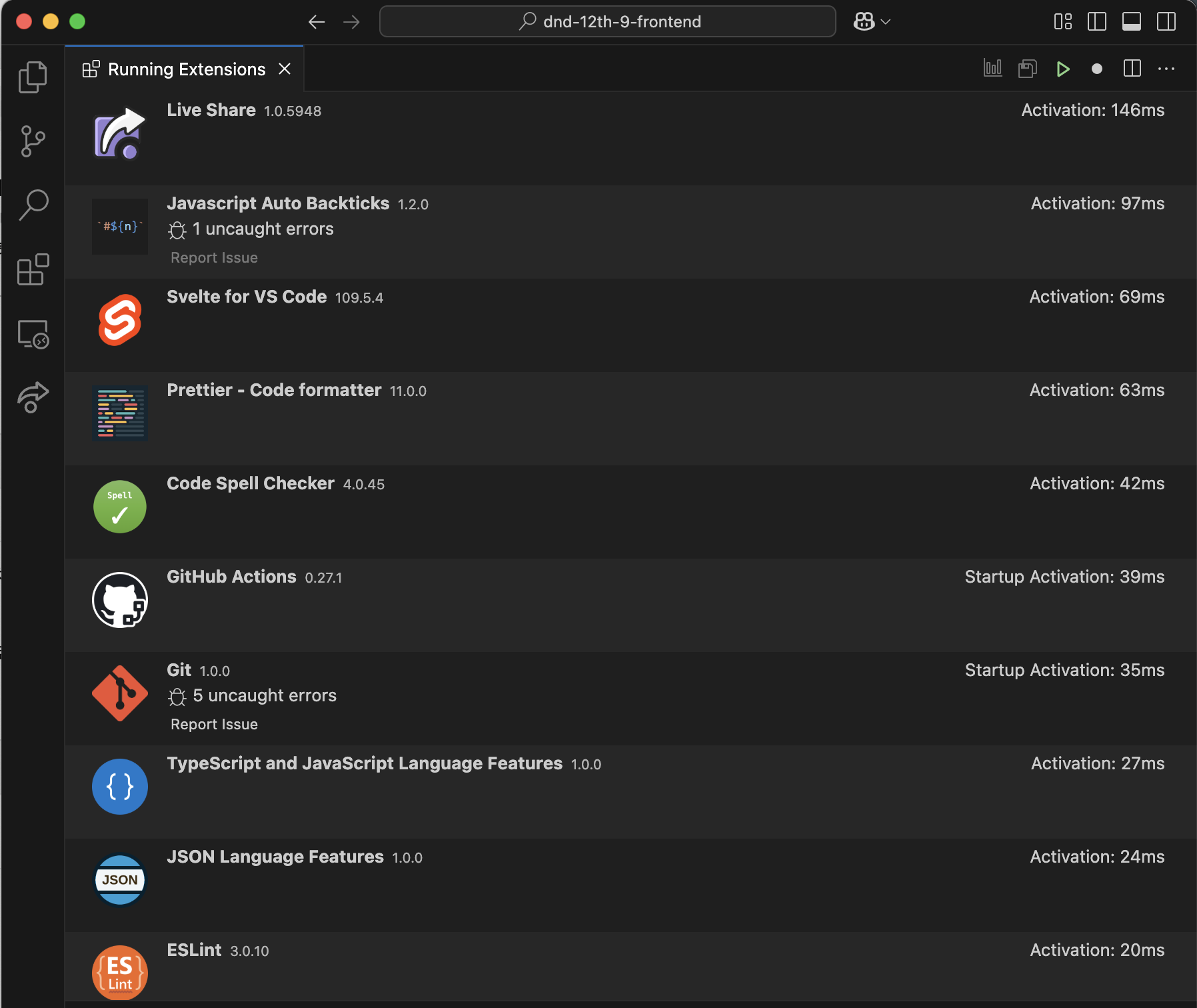 Running ‘Prettier - Code formatter’ Formatter