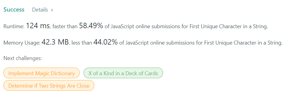 387. First Unique Character in a String