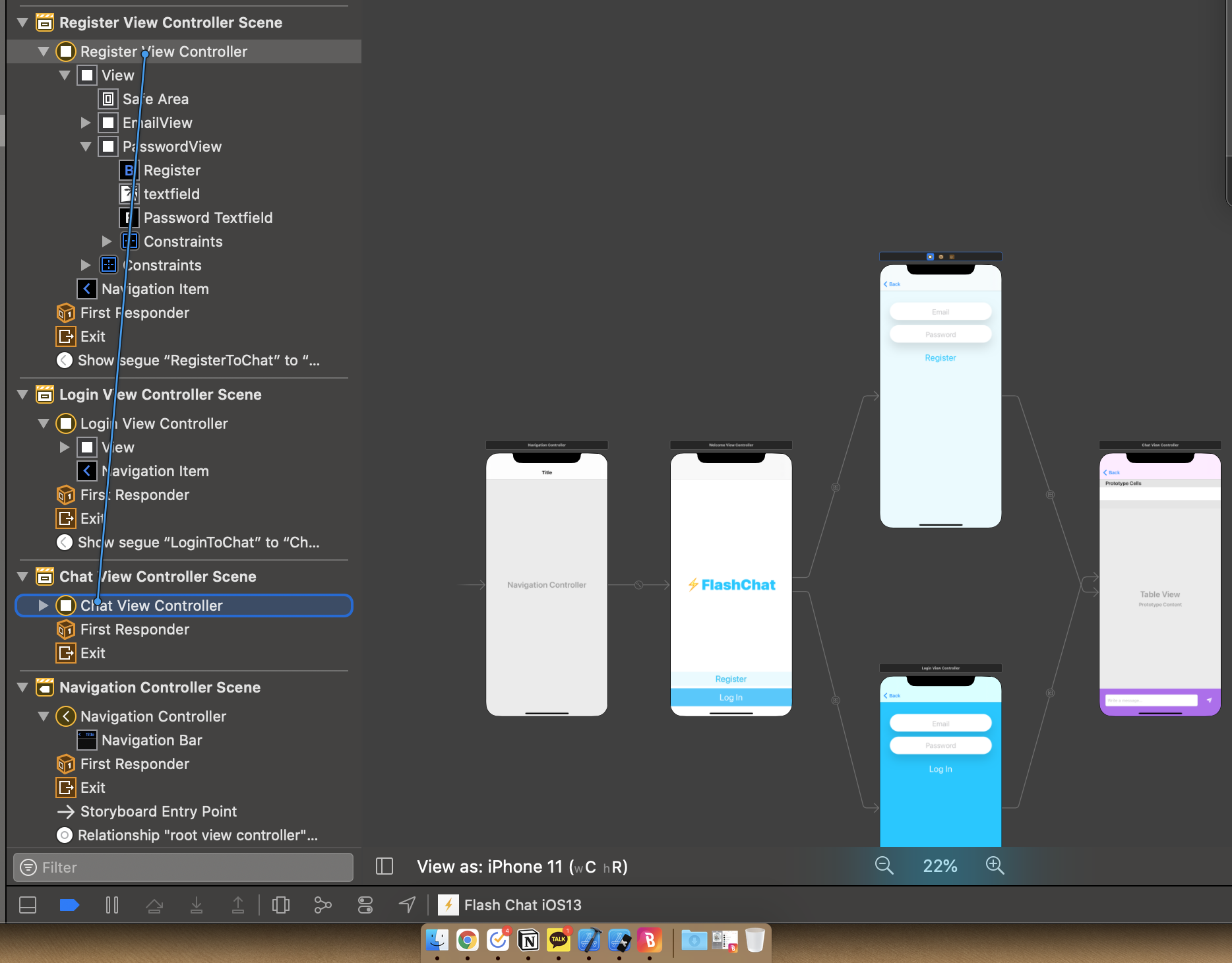 iOS & Swift 공부 - Navigation Controller Stack and Segues (영)