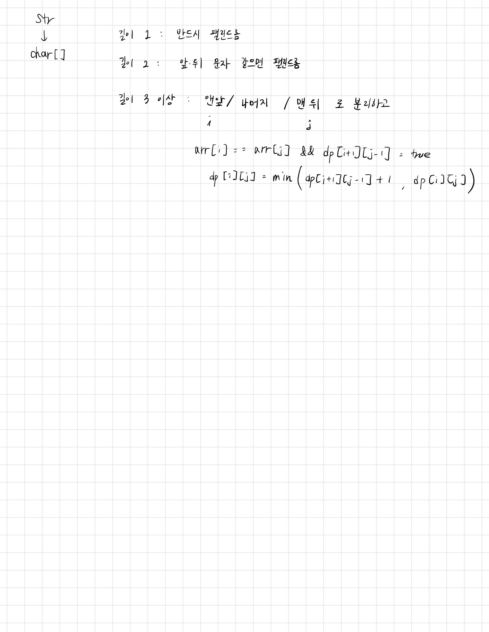 BOJ_1509_팰린드롬 분할(Java)