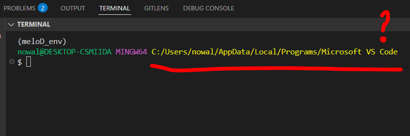 VSCode에서 Git Bash Terminal 사용 시 시작 경로 오류 해결하기