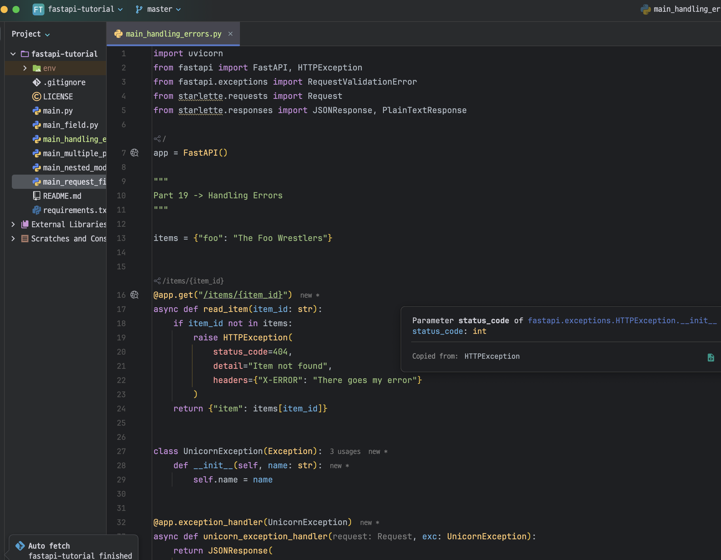 Pycharm and FastAPI - (2)