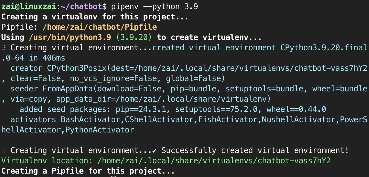 [Linux] Python 가상환경(pipenv)에서 Flask 설치