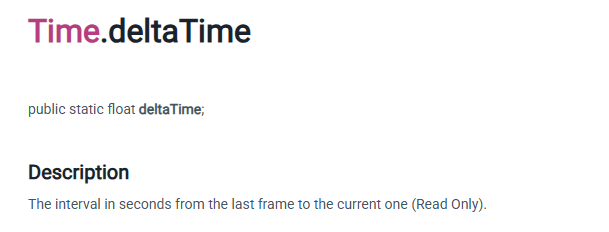 Unity - Time.deltaTime