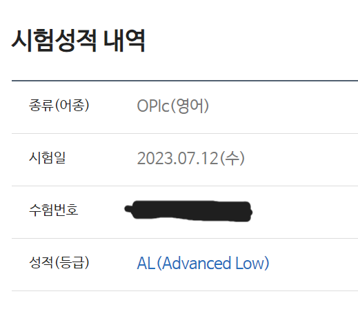 OPic: AL 후기