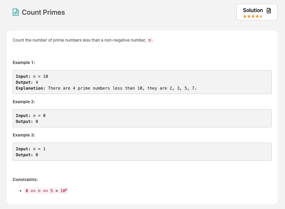 [Leet Code] Count Primes
