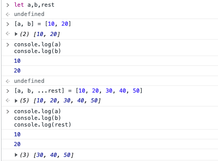 Destructuring Assignment