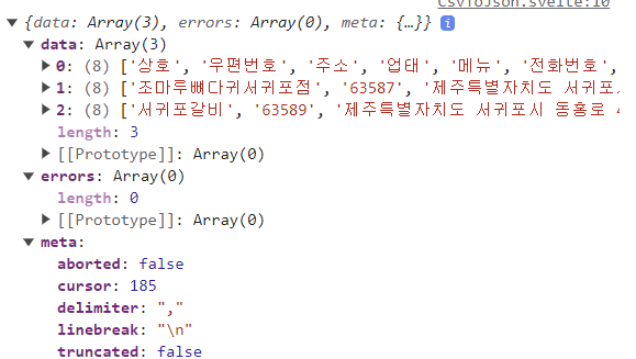 Svelte Papaparse 라이브러리를 이용한 Csv Json 변환기 만들기