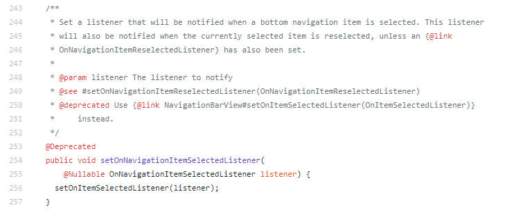 [Android] BottomNavigationView setOnNavigationItemSelectedListener is deprecated.