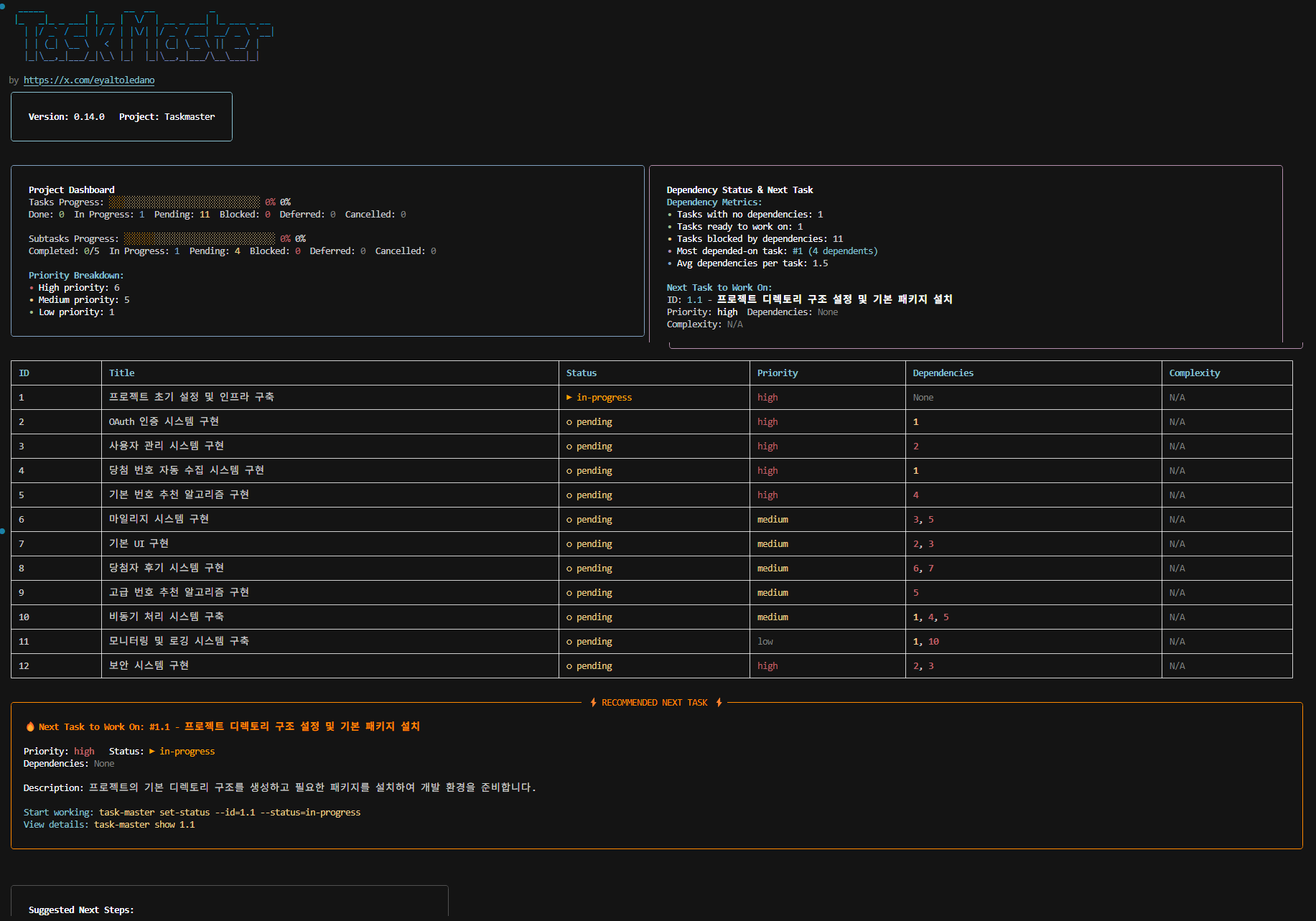 프로젝트 관리 MCP: Task-Master 설치 및 설정 가이드