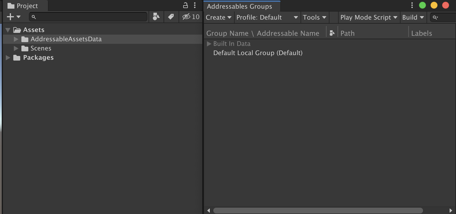 Unity - 어드레서블(Addressable) (1)