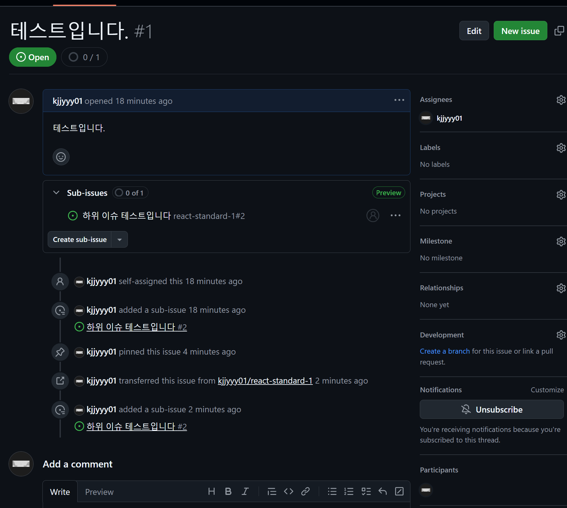 [TIL] GitHub - issue